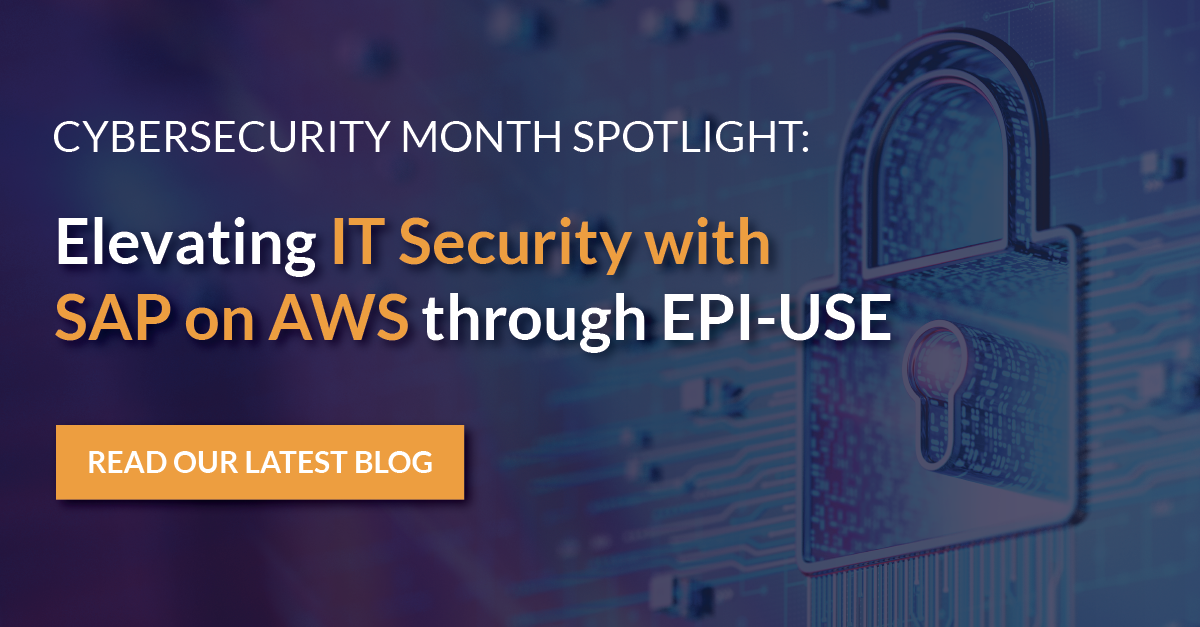 Cybersecurity Month Spotlight: Elevating IT Security with SAP on AWS through EPI-USE